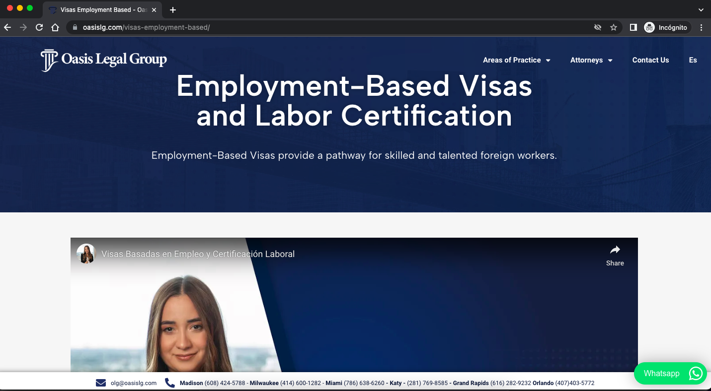 Visas Employment Based - Oasis Legal Group